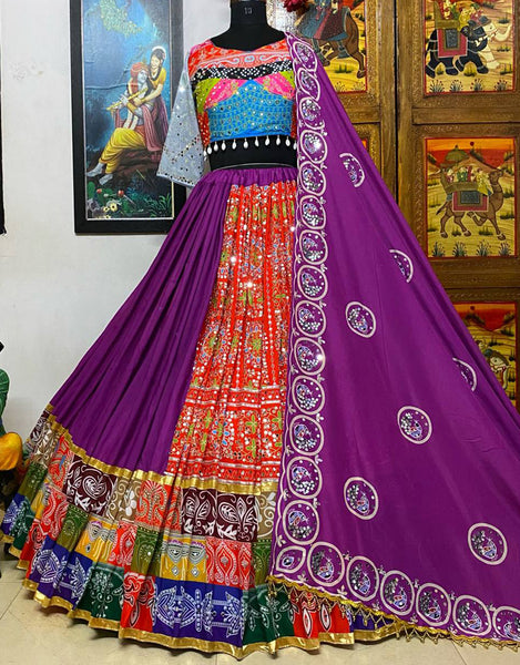 Navratri Ghaghra choli in cotton fabric – Sulbha Fashions